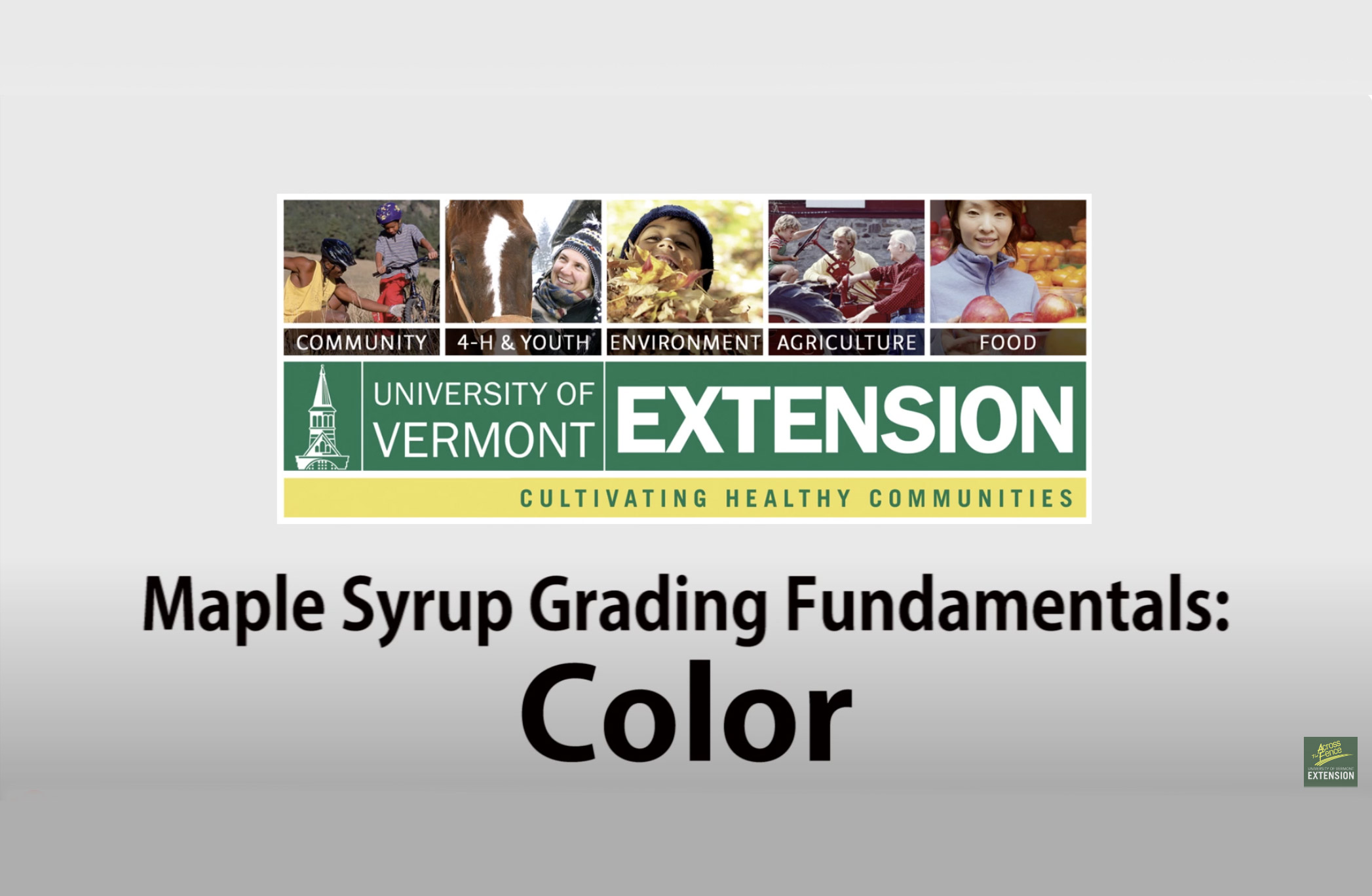Fundamentals in Grading: Color (Video by UVM Extension) | Smoky Lake ...