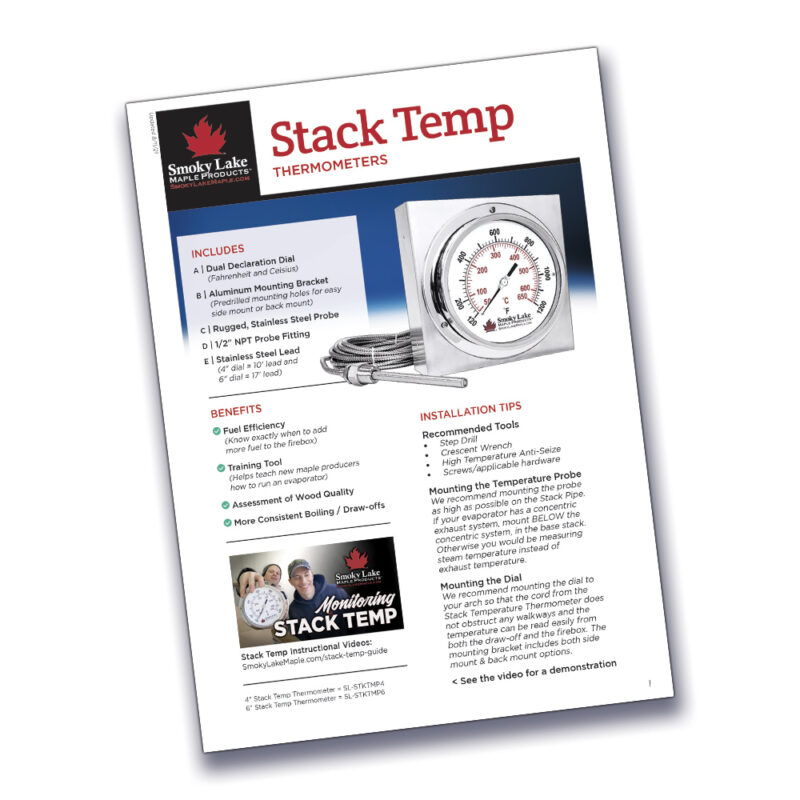 Understanding Stack Temperature | Smoky Lake Maple Products, LLC