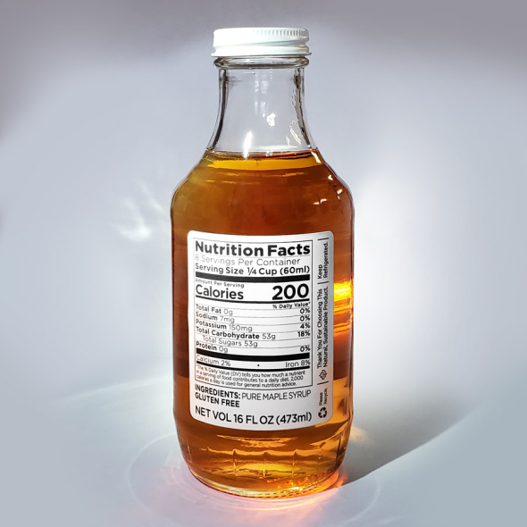 Maple Syrup Nutrition Facts Labels | Smoky Lake Maple Products, LLC