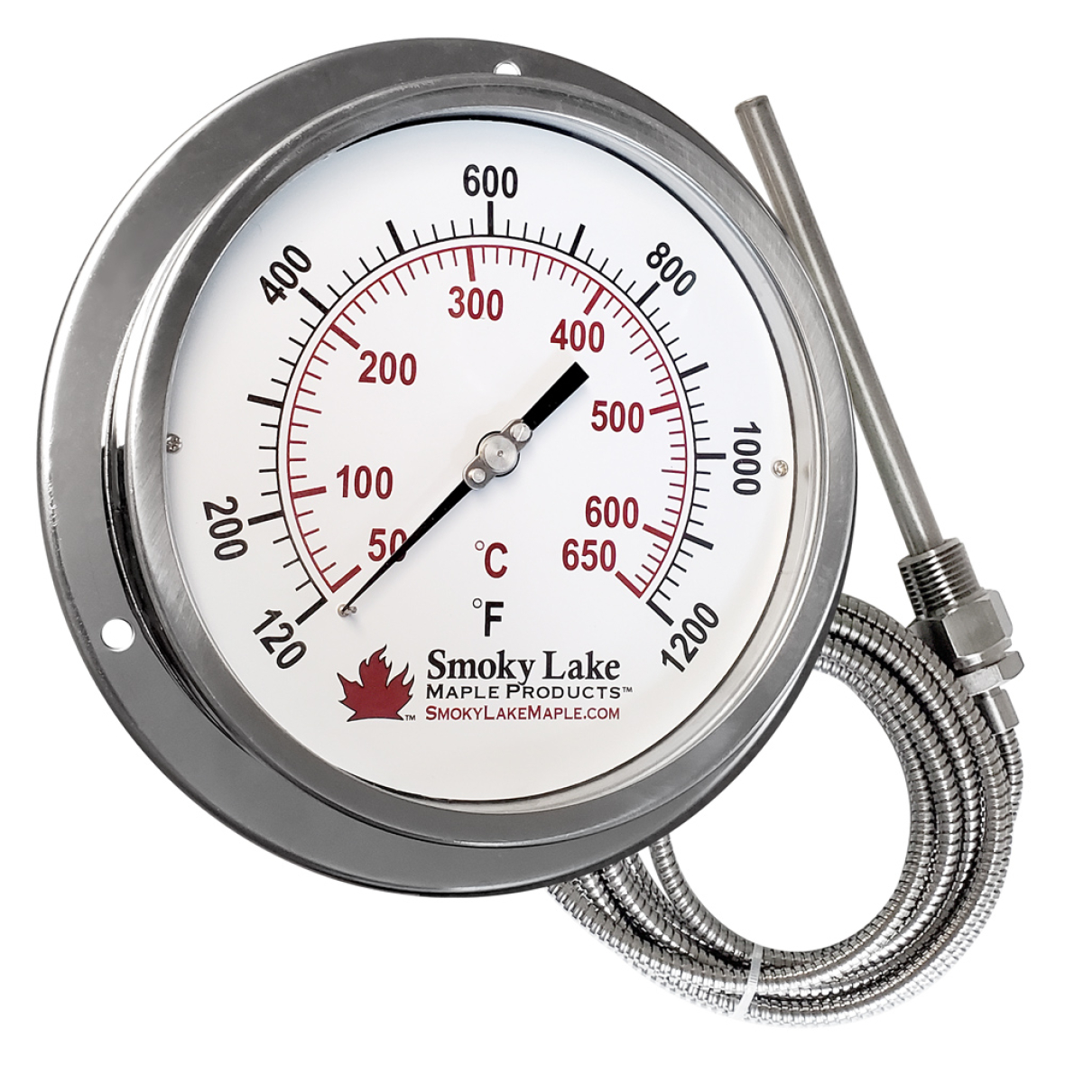 Stack Temperature Thermometer, 6" Dial | Smoky Lake Maple Products, LLC