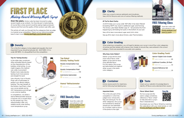 Smoky Lake Catalog, 2022 Edition, Volume 1 | Smoky Lake Maple Products, LLC