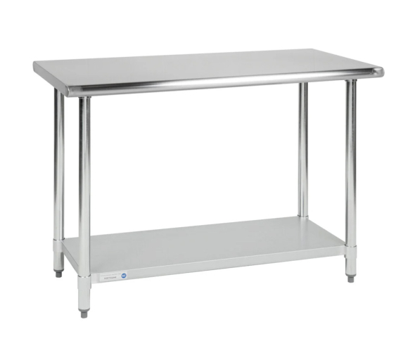 24" x 48" Work Table with Shelf | Smoky Lake Maple Products, LLC