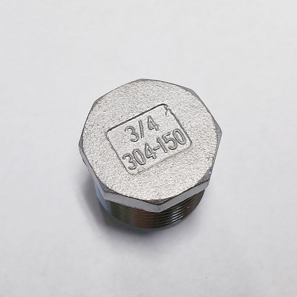 3/4 Inch, Stainless Steel Hex Plug | Smoky Lake Maple Products