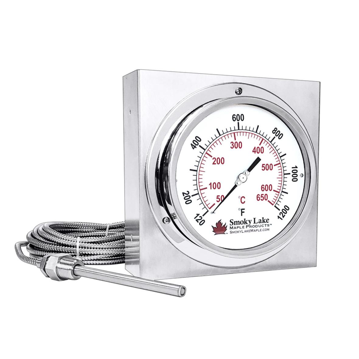 Stack Temperature Thermometer, 6" Dial | Smoky Lake Maple Products, LLC