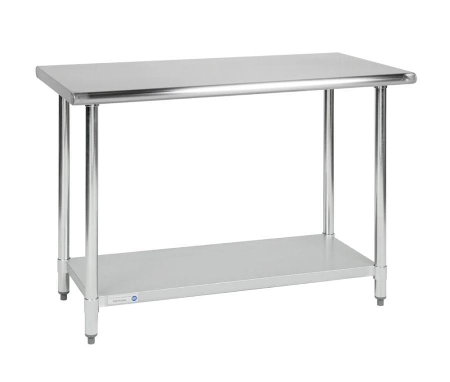 24" x 48" Work Table with Shelf - Smoky Lake Maple Products, LLC